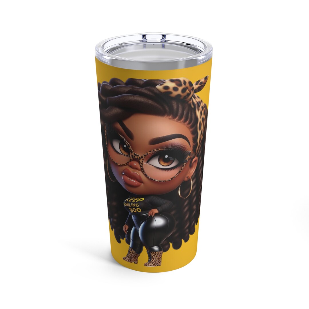 Inspirational Black Woman keep Smiling Boo Yellow Tumbler 20oz - Etsy