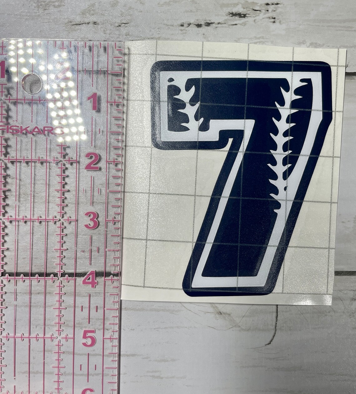 Baseball Number Vinyl Decal Baseball Number With Stitches - Etsy