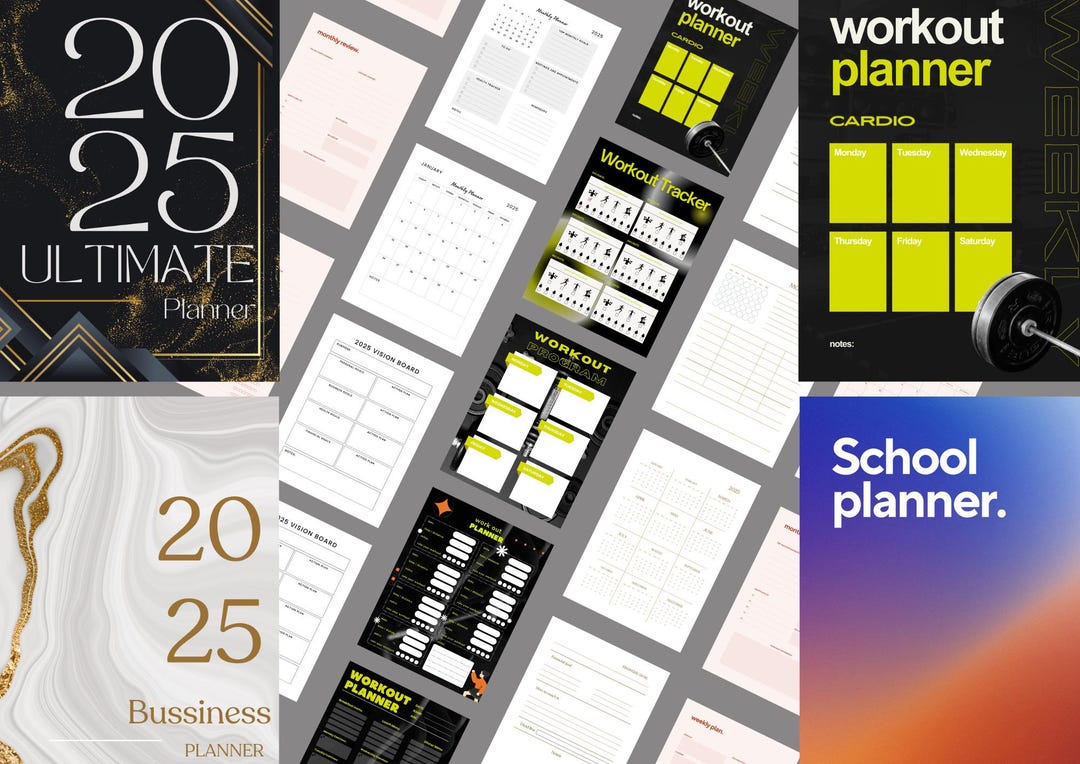 2025 Digital Calendar Adhd Planner Printable Work Planner, College ...