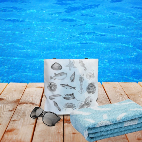 Crustaceancore Sea Creature Watercolor Tote Bag - Etsy