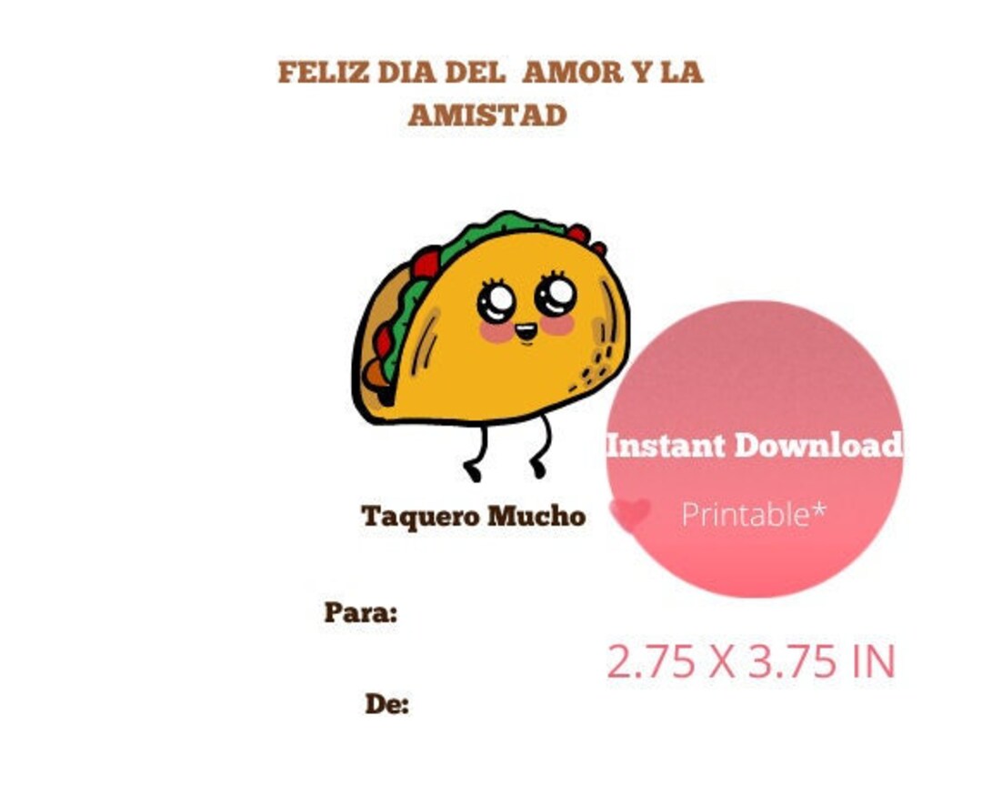 San Valentin Cards, Feliz Dia Del Amor Y La Amistad , Printable PDF ...