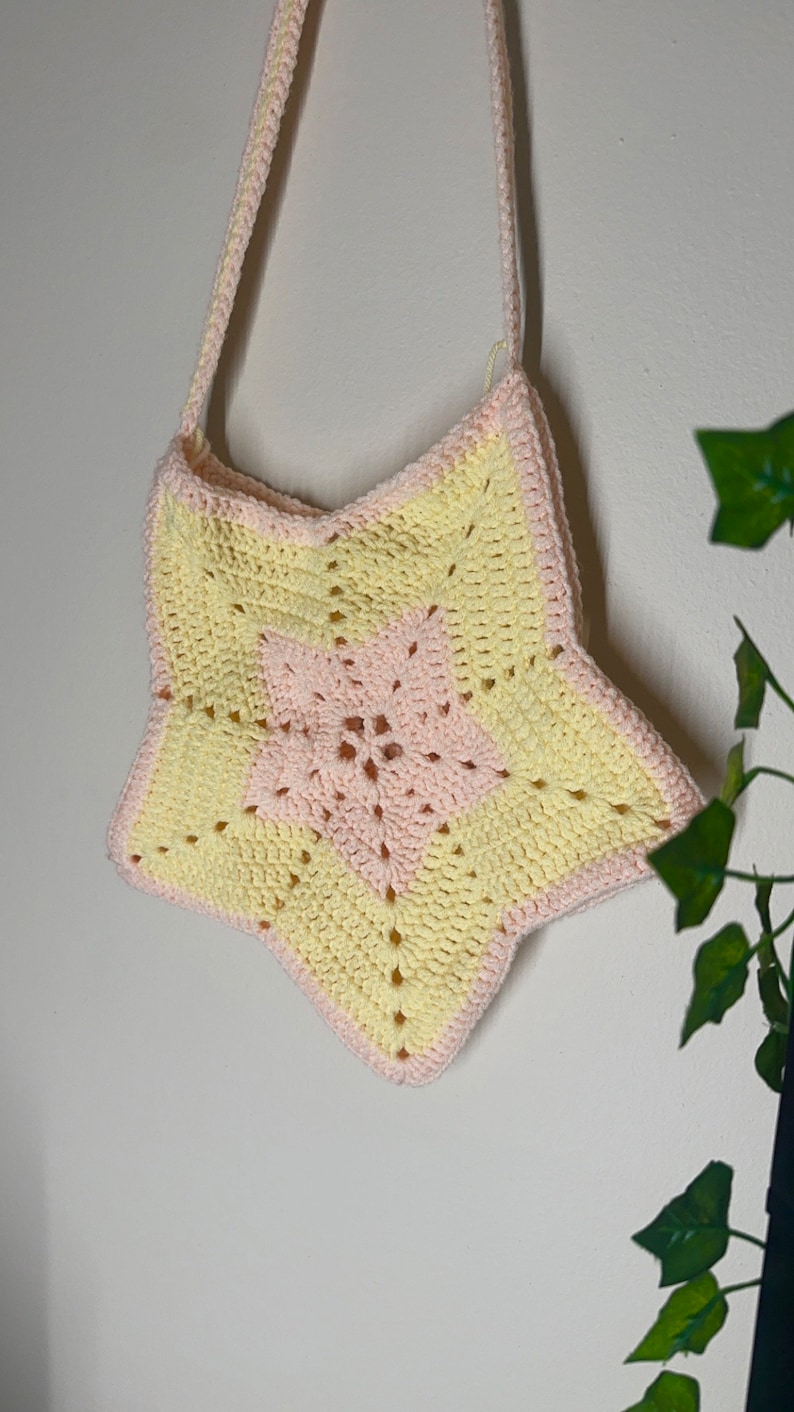 Yellow and Pink Star Bag - Etsy