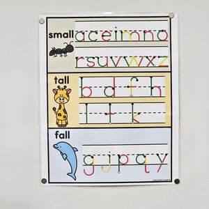 Small Tall Fall Anchor Chart [hard Good] - (DOLPHIN) Option #1 - Etsy