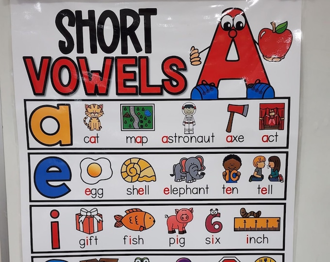 Short Vowels Anchor Chart hard Good Option 1 - Etsy