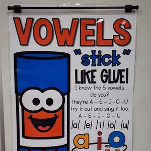 Vowel Glue Anchor Chart hard Good Option 1 - Etsy
