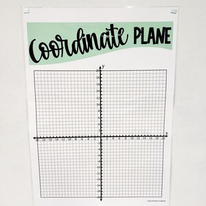 Coordinate Plane Anchor Chart [hard Good] - Option #6 - Etsy