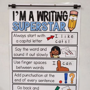 I'm a Writing Superstar Anchor Chart [hard Good] - Etsy