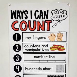Ways I Can Count Anchor Chart [hard Good] - Option 2 - Etsy