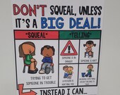 Don't Squeal Unless It's a BIG Deal Anchor Chart hard - Etsy