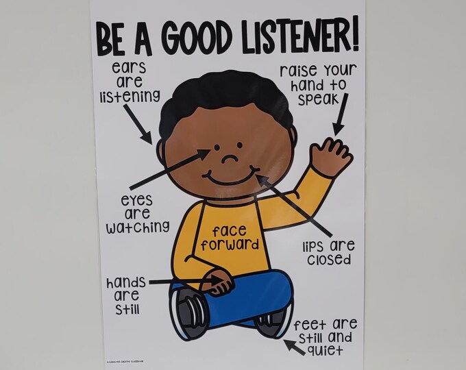 Be a Good Listener Anchor Chart hard Good Option 2 - Etsy