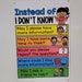 Instead of I Don't Know Anchor Chart [hard Good] - Option 1 - Etsy