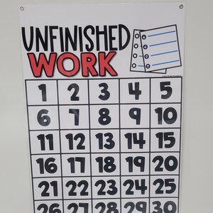 Unfinished Work Anchor Chart [hard Good] - Set# 6 - Etsy