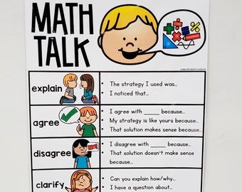 Math Talk Anchor Chart - Etsy