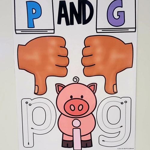 B and D Reversal Anchor Chart hard Good Option 5 - Etsy