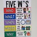 Five W's Anchor Chart [hard Good] - Etsy