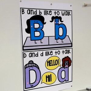 B and D Reversal Anchor Chart hard Good Option 4 - Etsy