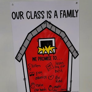 Class Rules and Expectations: We Are a Family Anchor Chart [hard Good ...