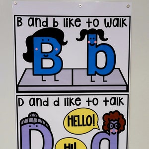 B and D Reversal Anchor Chart [hard Good] Option #4 - Etsy