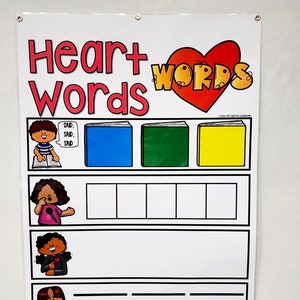 Heart Words Anchor Chart [hard Good] - Version 2 - Etsy