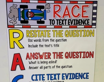 RACE to Respond Anchor Chart - Etsy