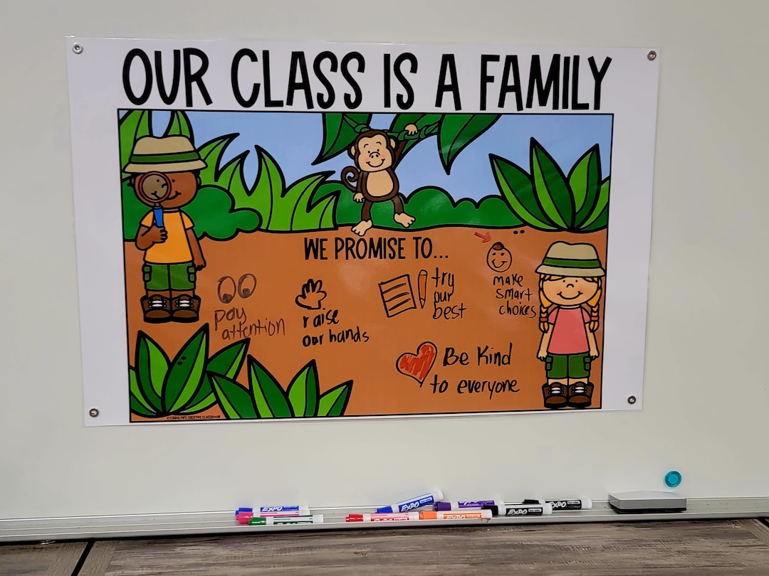 Class Rules and Expectations: We Are a Family Anchor Chart [hard Good ...