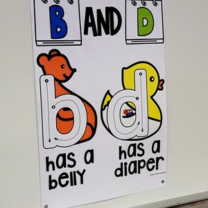 B and D Reversal Anchor Chart [hard Good] Option #2 - Etsy