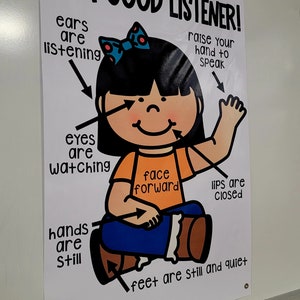 Be a Good Listener Anchor Chart [hard Good] - Etsy