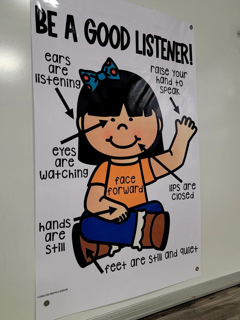 Be a Good Listener Anchor Chart [hard Good] - Etsy