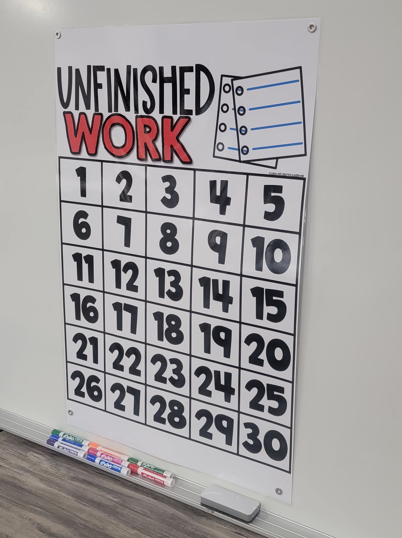 Unfinished Work Anchor Chart hard Good Set 6 - Etsy