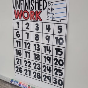 Unfinished Work Anchor Chart [hard Good] - Set# 6 - Etsy