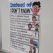 Instead of I Don't Know Anchor Chart hard Good Option - Etsy
