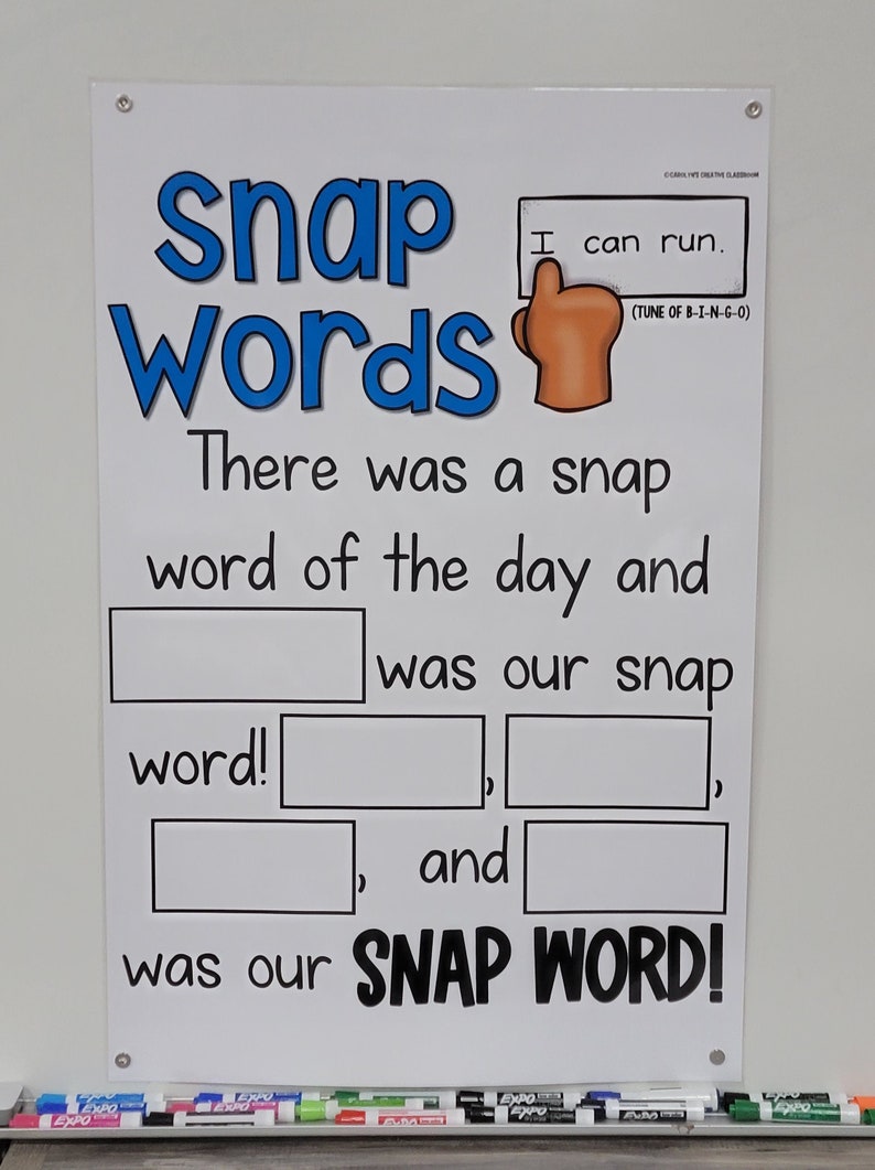 Sight Word Chant Anchor Chart hard Good - Etsy