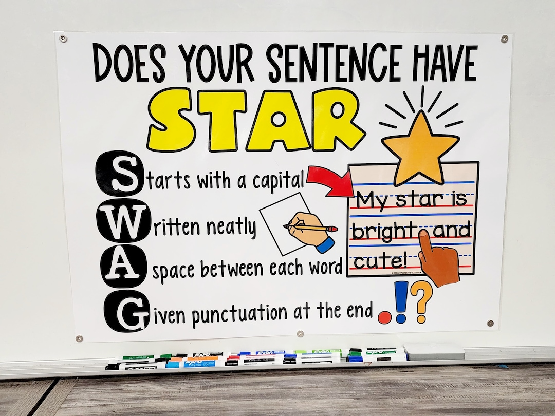 Does Your Sentence Have Star Swag? Anchor Chart [hard Good] - Option #1 ...