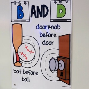 B and D Reversal Anchor Chart [hard Good] Option #6 - Etsy