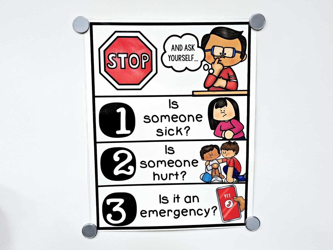 Stop and Ask Anchor Chart [hard Good] - Option #1 - Etsy