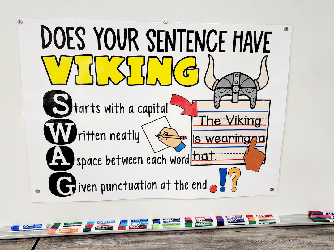 Does Your Sentence Have Viking Swag? Anchor Chart [hard Good] - Option ...