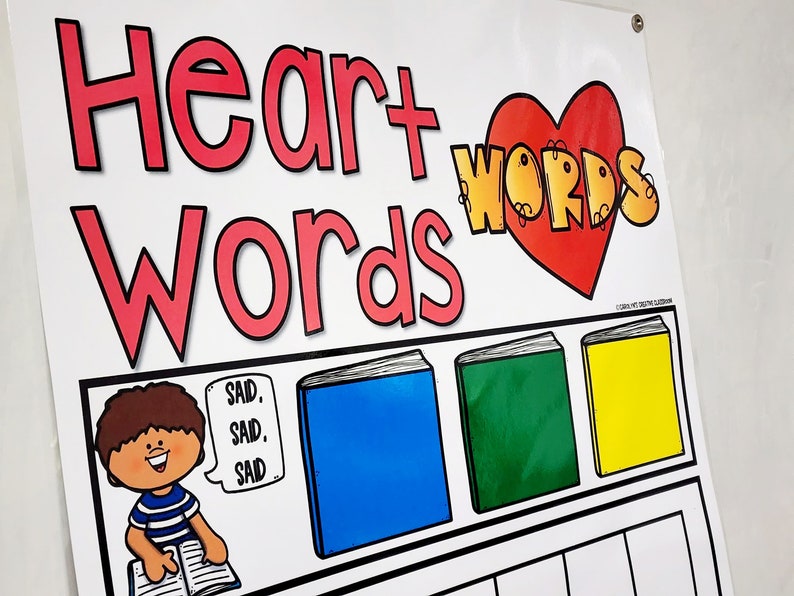 Heart Words Anchor Chart hard Good Version 2 - Etsy