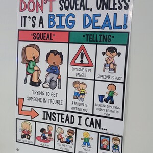 Don't Squeal Unless It's a BIG Deal Anchor Chart [hard Good] - Etsy