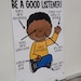 Be a Good Listener Anchor Chart [hard Good] - Option #2 - Etsy