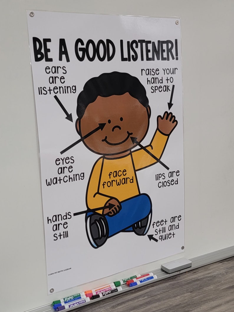 Be a Good Listener Anchor Chart hard Good Option 2 - Etsy