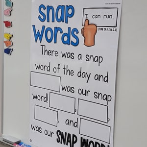Sight Word Chant Anchor Chart [hard Good] - Etsy