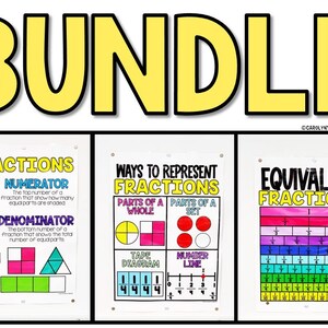 Fractions Bundle Anchor Chart [hard Good] - BUNDLE #1 - Etsy