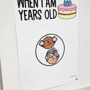 100th Day When I Am 100 Years Old... Chart Anchor Chart [hard Good ...