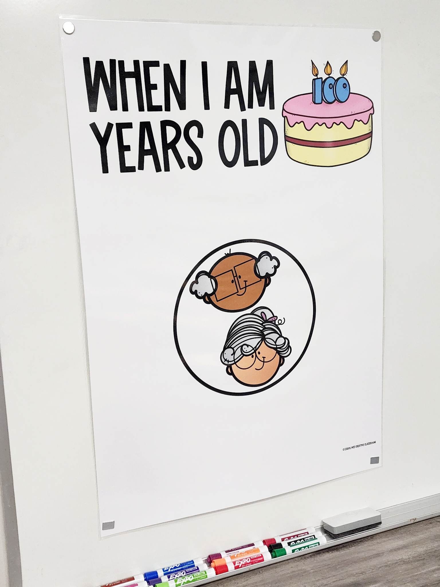 100th Day When I Am 100 Years Old... Chart Anchor Chart [hard Good ...