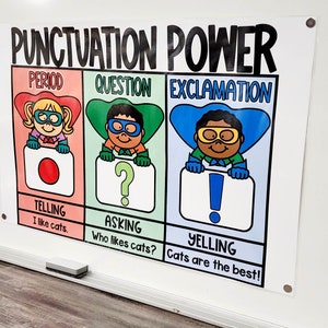 Punctuation Power Anchor Chart [hard Good] - Option 2 - Etsy