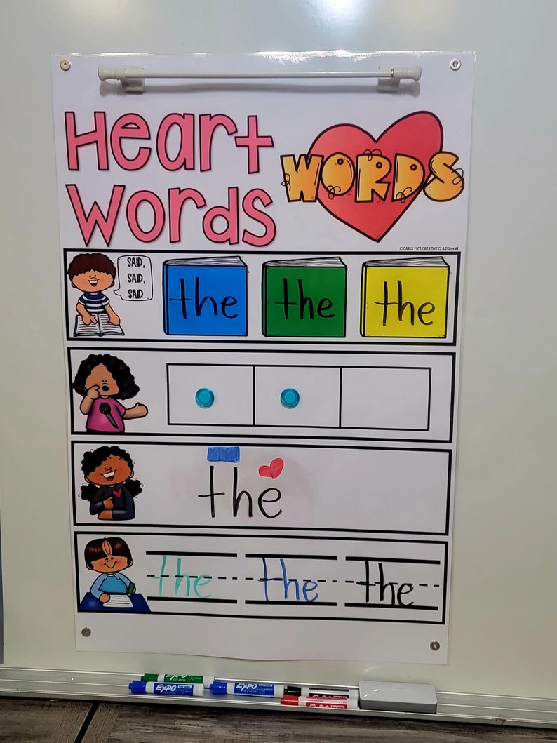 Heart Words Anchor Chart [hard Good] - Etsy