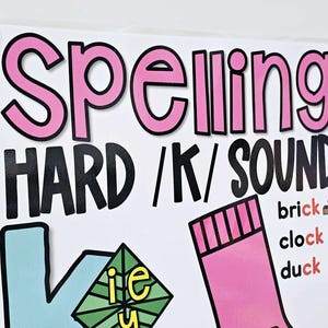 C, K, & CK Spelling /k/ Anchor Chart [hard Good] - Option #2 - Etsy