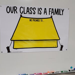 Class Rules and Expectations: We Are a Family Anchor Chart [hard Good ...