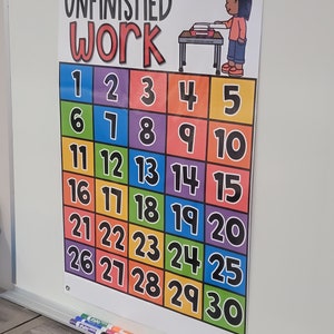 Unfinished Work Anchor Chart [hard Good] - Set# 2 - Etsy