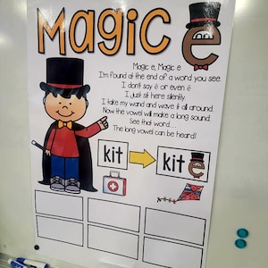 Magic E Anchor Chart [hard Good] - Etsy